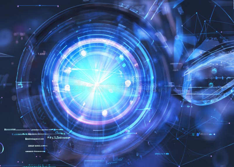 Abstract Hi Tech Hologram, Data Analysis, Internet Concept Created with ...