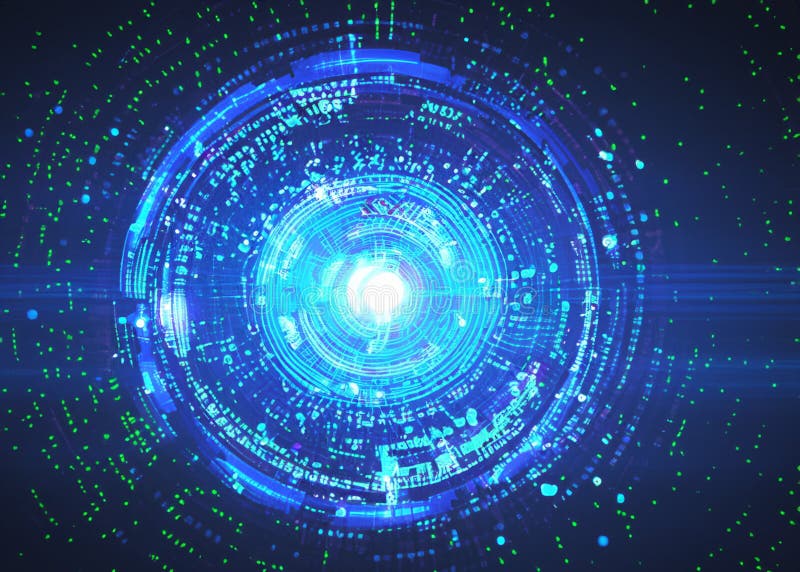 Abstract Hi Tech Hologram, Data Analysis, Internet Concept Created with ...