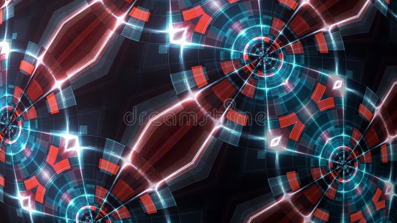 Abstract Hi-tech Technology Loop Animation. 4K Digital 3D Illuminating ...