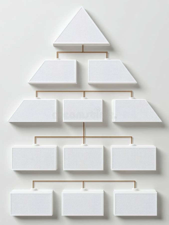 Abstract Hierarchy Chart White Organizational Structure Stock ...