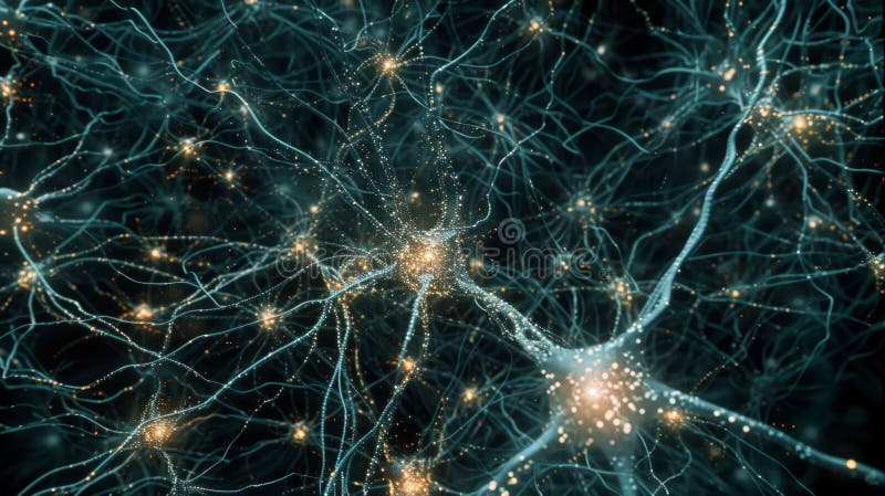 Neural Network Abstract Background, Neuron Connections, Brain Activity ...