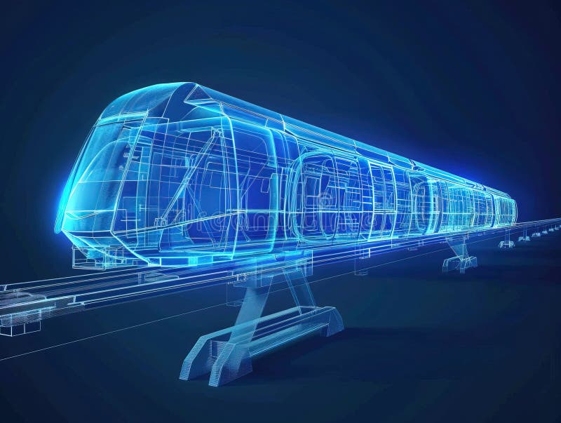 Abstract High Speed Motion Blurred Background of Automatic Moving Train ...