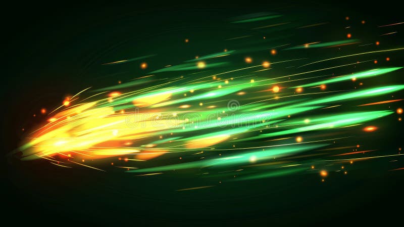 An Abstract High-speed Movement with Sparks in Motion, Blur and Speed ...