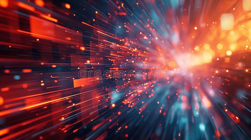 Abstract High-Speed Technology Data Transfer Concept with Vibrant Light ...