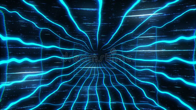 Abstract High-tech Background, Animation, Glowing Neon Star. Stock ...