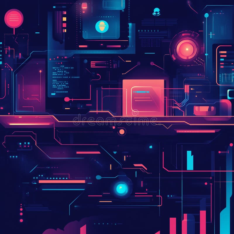 Abstract High Tech Background Image Stock Illustration - Illustration ...