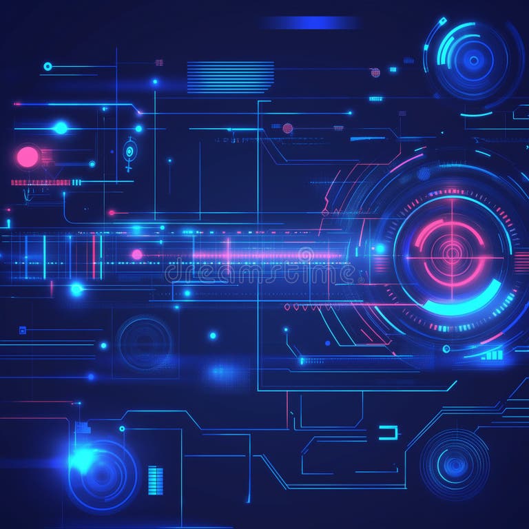 Abstract High Tech Background Image Stock Illustration - Illustration ...