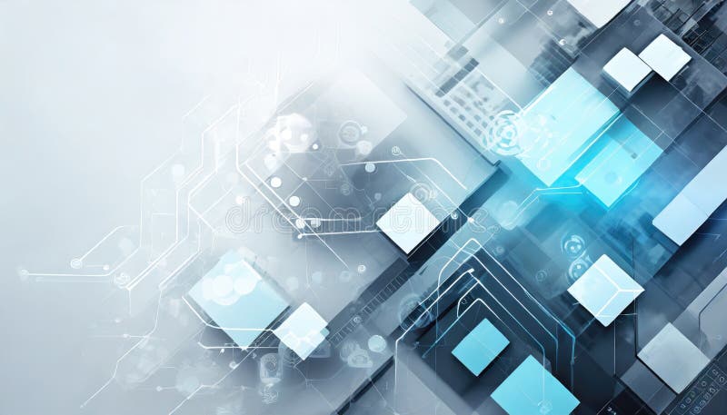 Abstract High-Tech Background. Generated with AI Stock Illustration ...