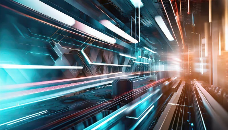 Abstract High-Tech Background: Generated with AI Stock Illustration ...