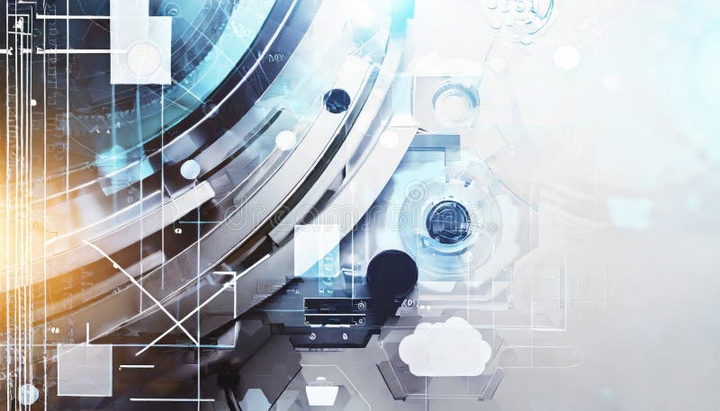 Abstract High-Tech Background: Generated with AI Stock Illustration ...