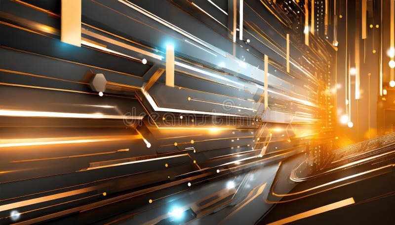 Abstract High-Tech Background, Wide Concept of Hi-tech Digital ...