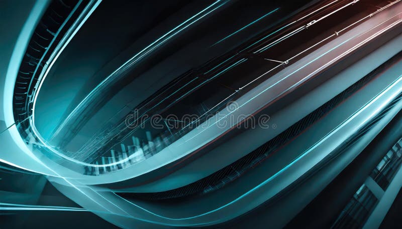 Abstract High-Tech Background. Generated with AI Stock Illustration ...