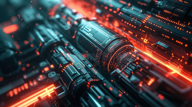 Abstract High-Tech Circuit Board Generative AI Stock Photo - Image of ...