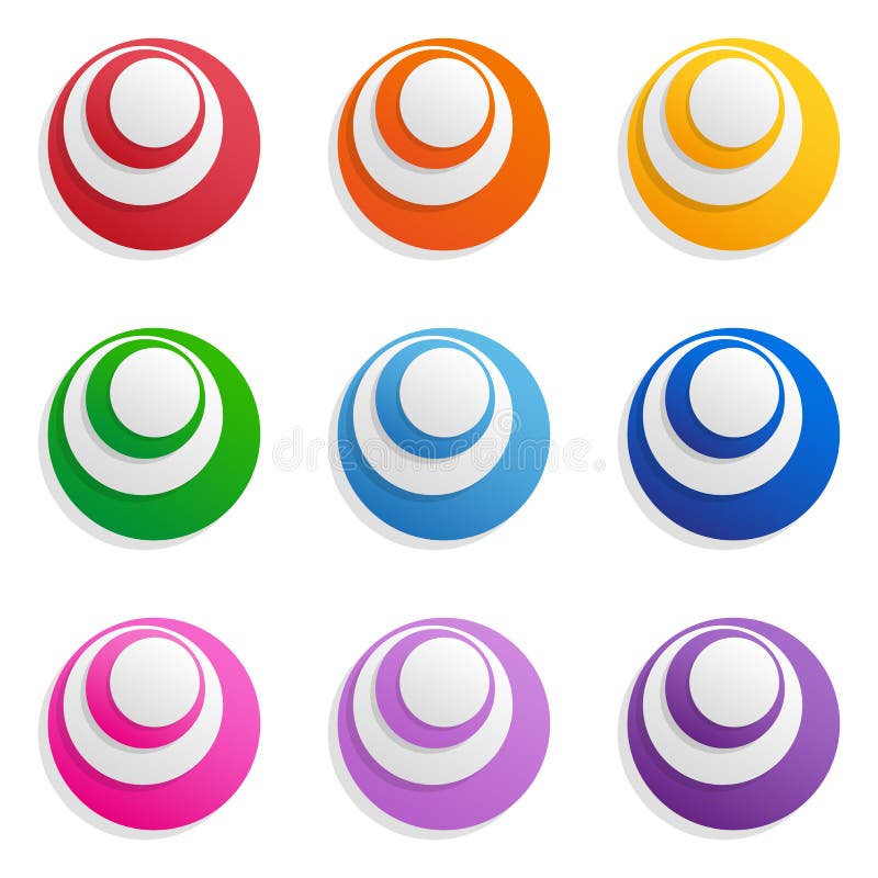 Abstract High-tech Circles Objects Stock Vector - Illustration of ...