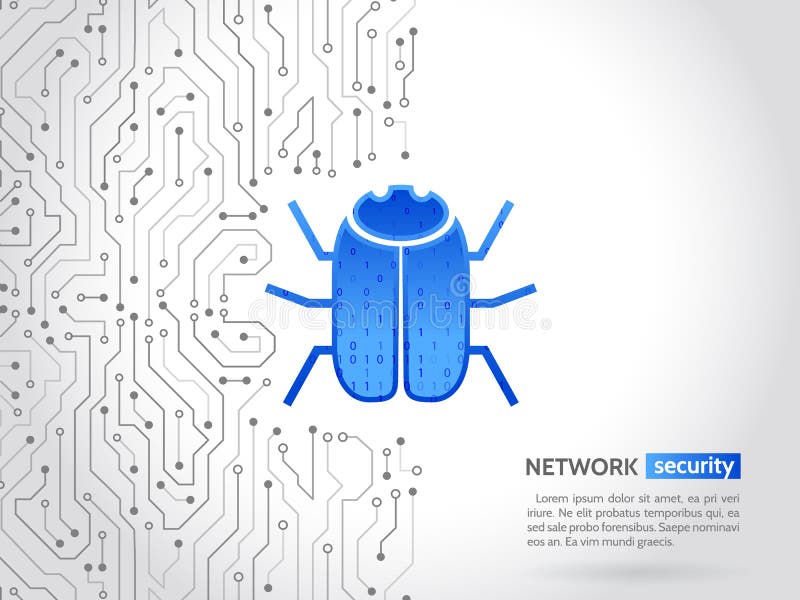 Abstract High Tech Circuit Board Eye Cyber Security Concept Stock Vector Illustration Of