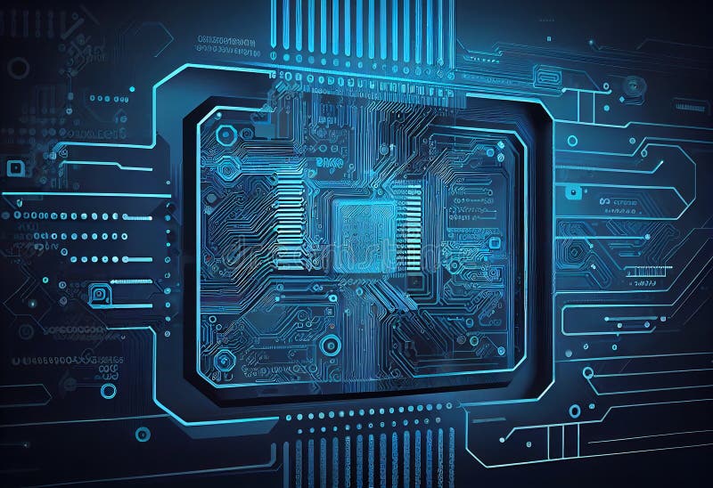 Abstract High Tech Digital Technology Background, Generative AI Stock ...