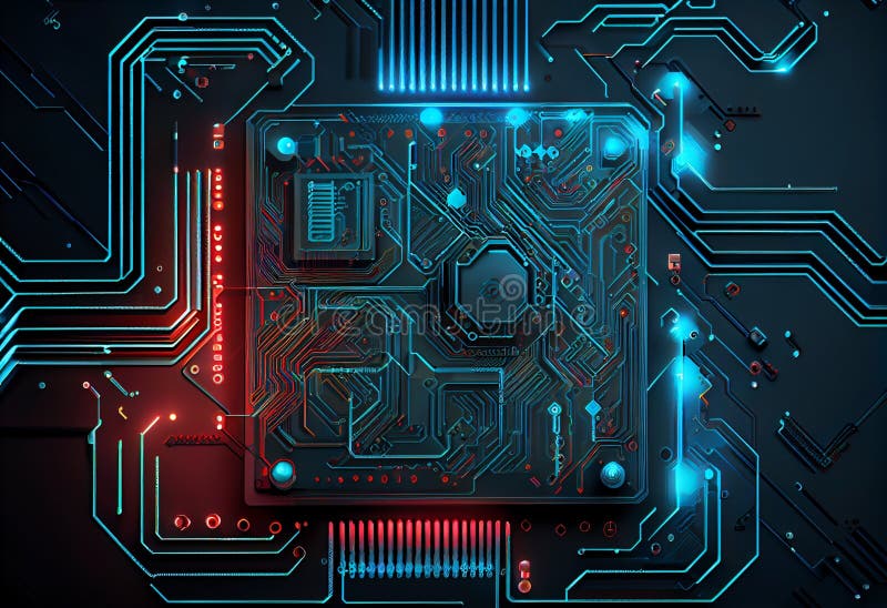 Abstract High Tech Digital Technology Background, Generative AI Stock ...