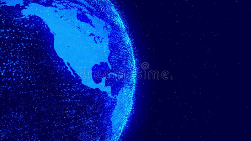 Abstract High Tech Earth Globe Animation with Seamless Loop Stock Video ...