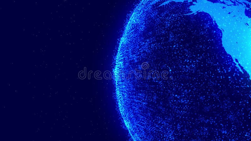 Abstract High Tech Earth Globe Animation with Seamless Loop Stock Video ...