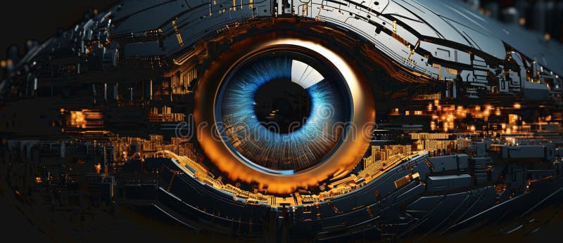 Abstract High Tech Eye Concept Stock Image - Image of access, digital ...