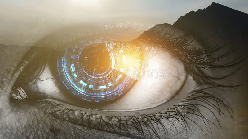 Abstract High Tech Eye Concept Stock Photo - Image of technology ...