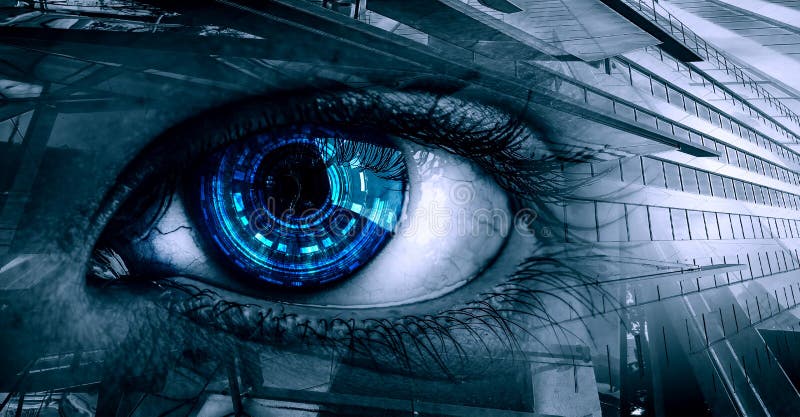 Abstract High Tech Eye Concept Stock Photo - Image of gaze, pupil ...
