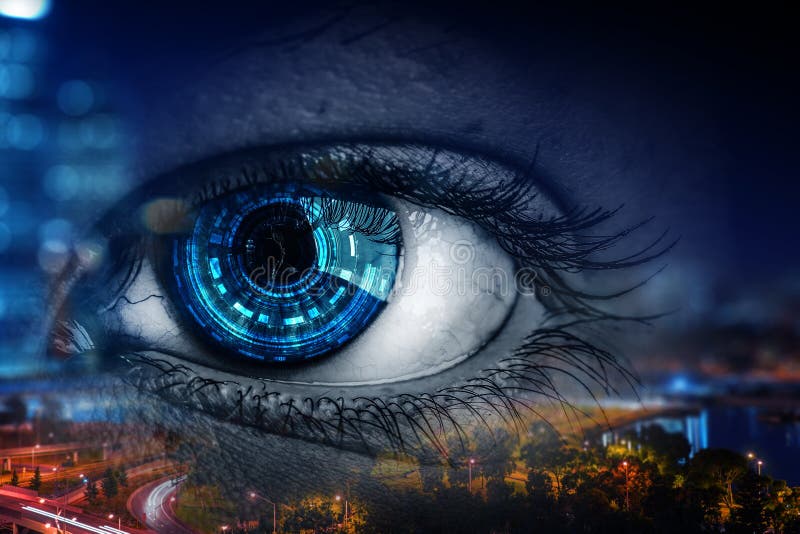 Abstract High Tech Eye Concept Stock Image - Image of vision ...