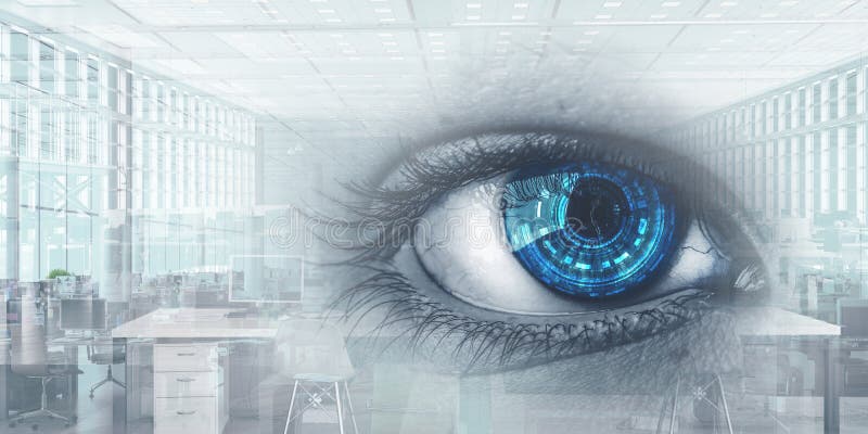 Abstract High Tech Eye Concept Stock Image - Image of human, science ...