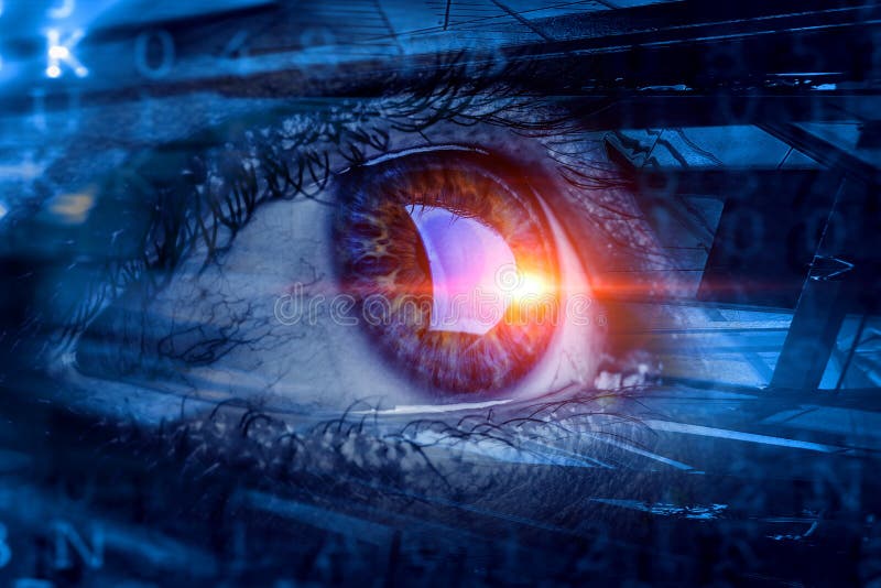 Tech eye stock image. Image of identification, high, display - 6652041