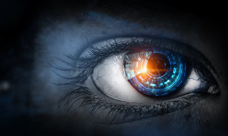 Abstract High Tech Eye-concept Stock Afbeelding - Image of fusie ...