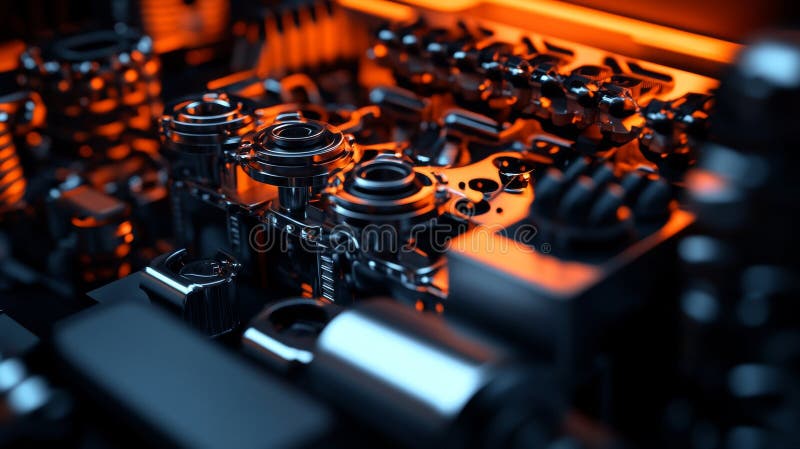 Abstract High-Tech Machine Core Design for the Future Stock Image ...