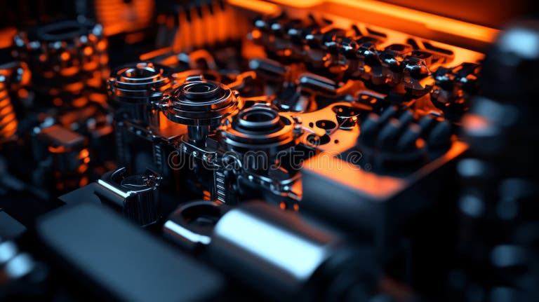 Abstract High-Tech Machine Core Design for the Future Stock Image ...