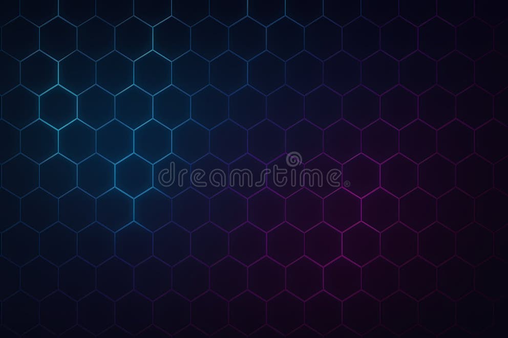 Abstract High-tech Purple and Blue Matrix Honeycomb Background ...