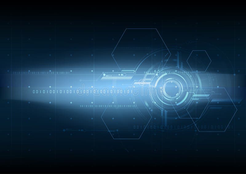 Abstract High Technological Future Interface Vector Background Stock ...