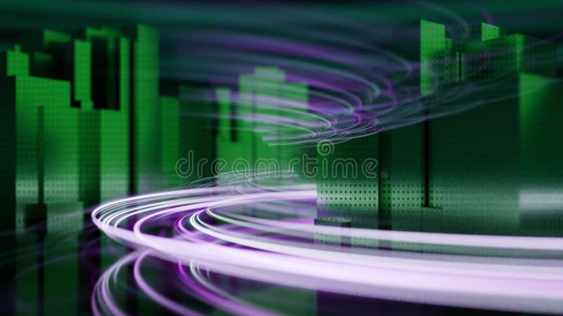 Abstract Highway in the City Seamless Loop Background. Cyberpunk City ... Abstract Highway in the City Seamless Loop Background. Cyberpunk City ...