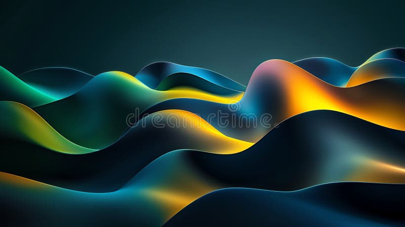 Abstract Hill Background with Vibrant Hues and Swirling Patterns Stock ...
