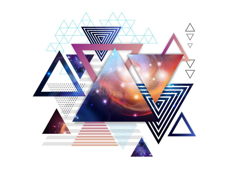 Abstract Hipster Polygonal Triangle Background with Open Space Inside ...