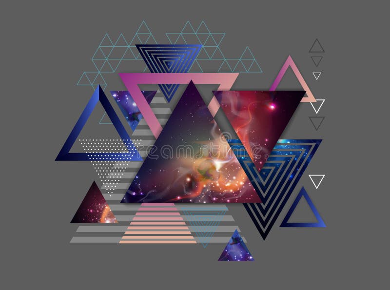 Abstract Hipster Polygonal Triangle Background With Open Space Inside ...