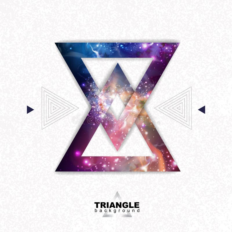 Abstract Hipster Polygonal Triangle Background with Open Space Inside ...