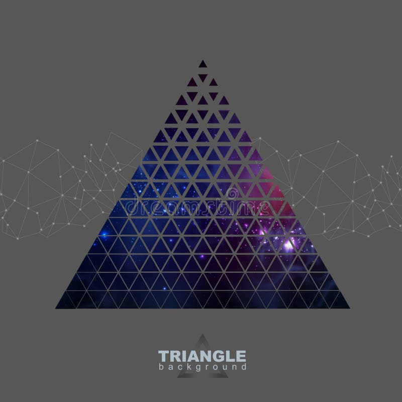 Abstract Hipster Polygonal Triangle Background with Open Space Inside ...