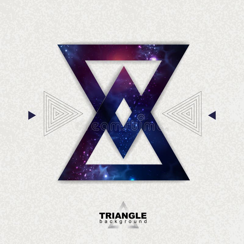Abstract Hipster Polygonal Triangle Background with Open Space Inside ...