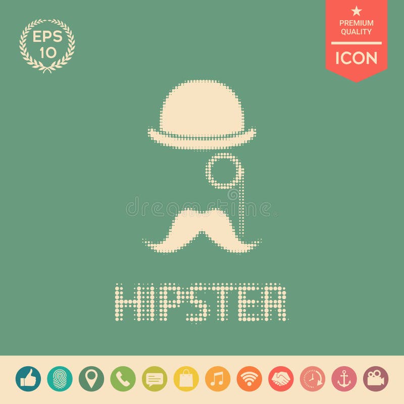 Abstract Hipster Silhouette Editorial Stock Image - Illustration of ...