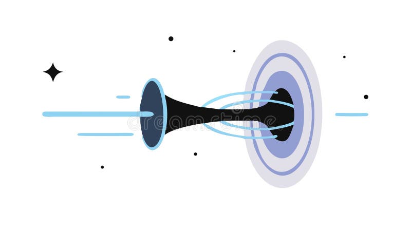 Abstract Hole or Vortex Icon Minimal Flat Style Illustration, Vector ...