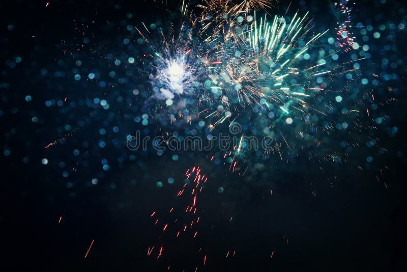 Abstract Holiday Background, Glitter Lights and Firework Stock Image ...