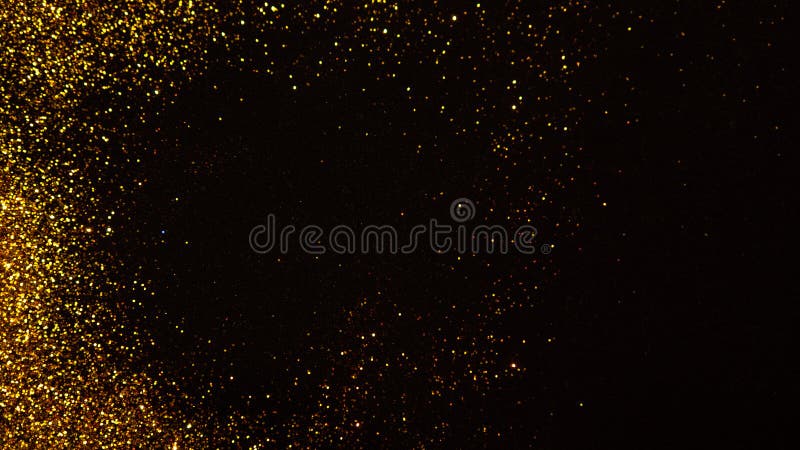 Abstract Holiday Background, Gold Stardust on Black. Stock Photo ...