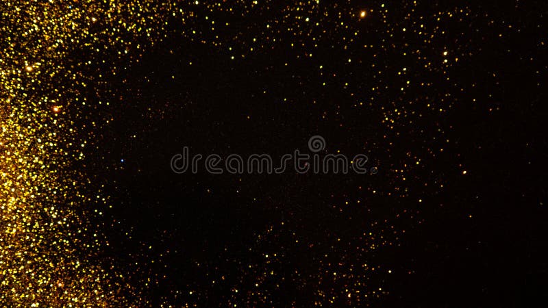 Abstract Holiday Background, Gold Stardust on Black. Stock Image ...