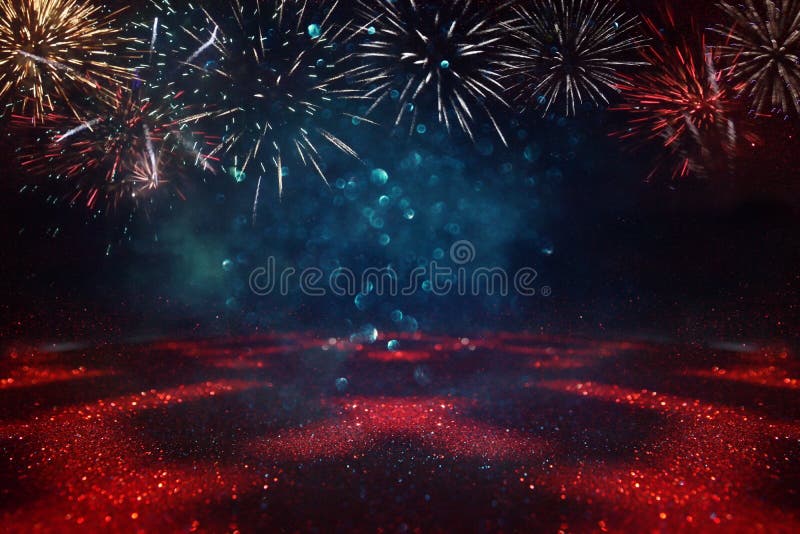 Abstract Holiday Firework Background. 4th of July Concept Stock Photo ...