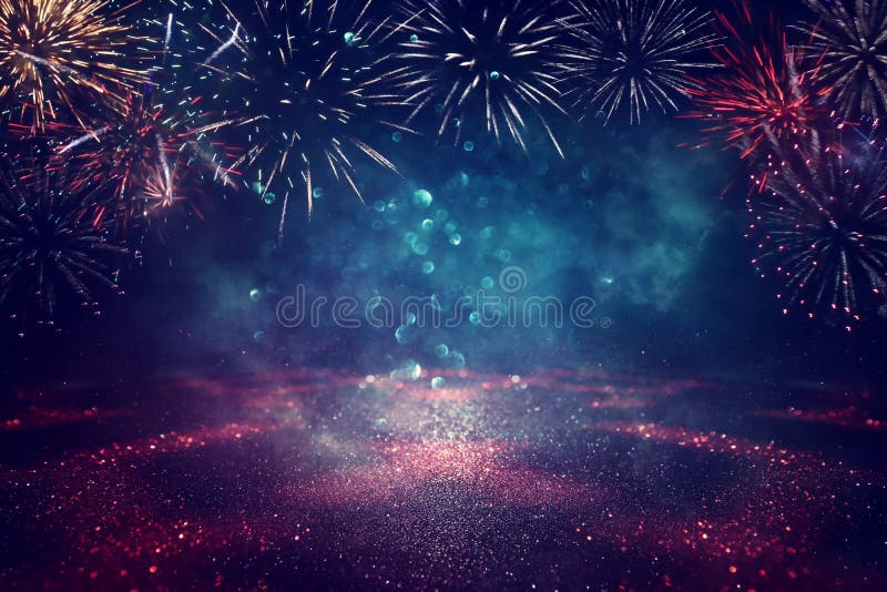 Abstract Holiday Firework Background. 4th of July Concept Stock Photo ...