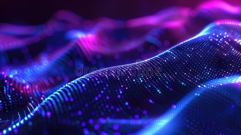 Abstract Hologram Design with Dynamic Wave of Particles, Vibrant Dots ...