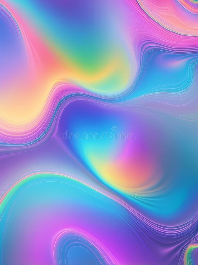 Abstract Hologram Iridescent with Rainbow Texture for Ai Generated ...
